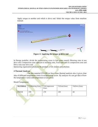 DESIGN AND ANALYSIS OF NEW COUPLING SYSTEM IN INJECTION MOLDING MACHINE ...