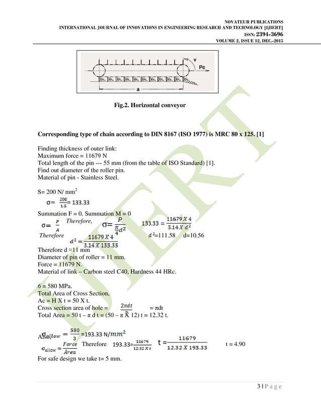 DESIGN & DEVELOPMENT OF CONVEYOR CHAIN OUTER LINK BY USING COMPOSITE MATERIAL | PDF