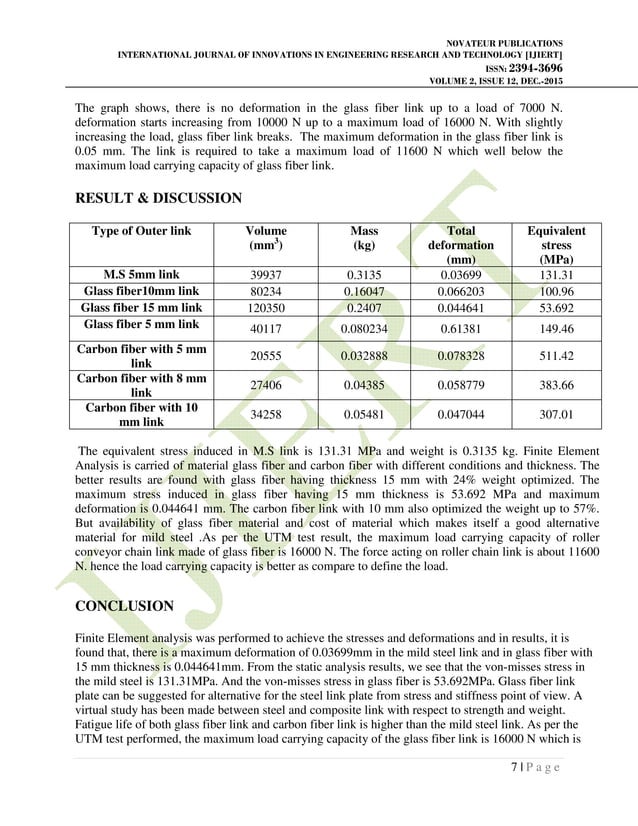 DESIGN & DEVELOPMENT OF CONVEYOR CHAIN OUTER LINK BY USING COMPOSITE MATERIAL | PDF