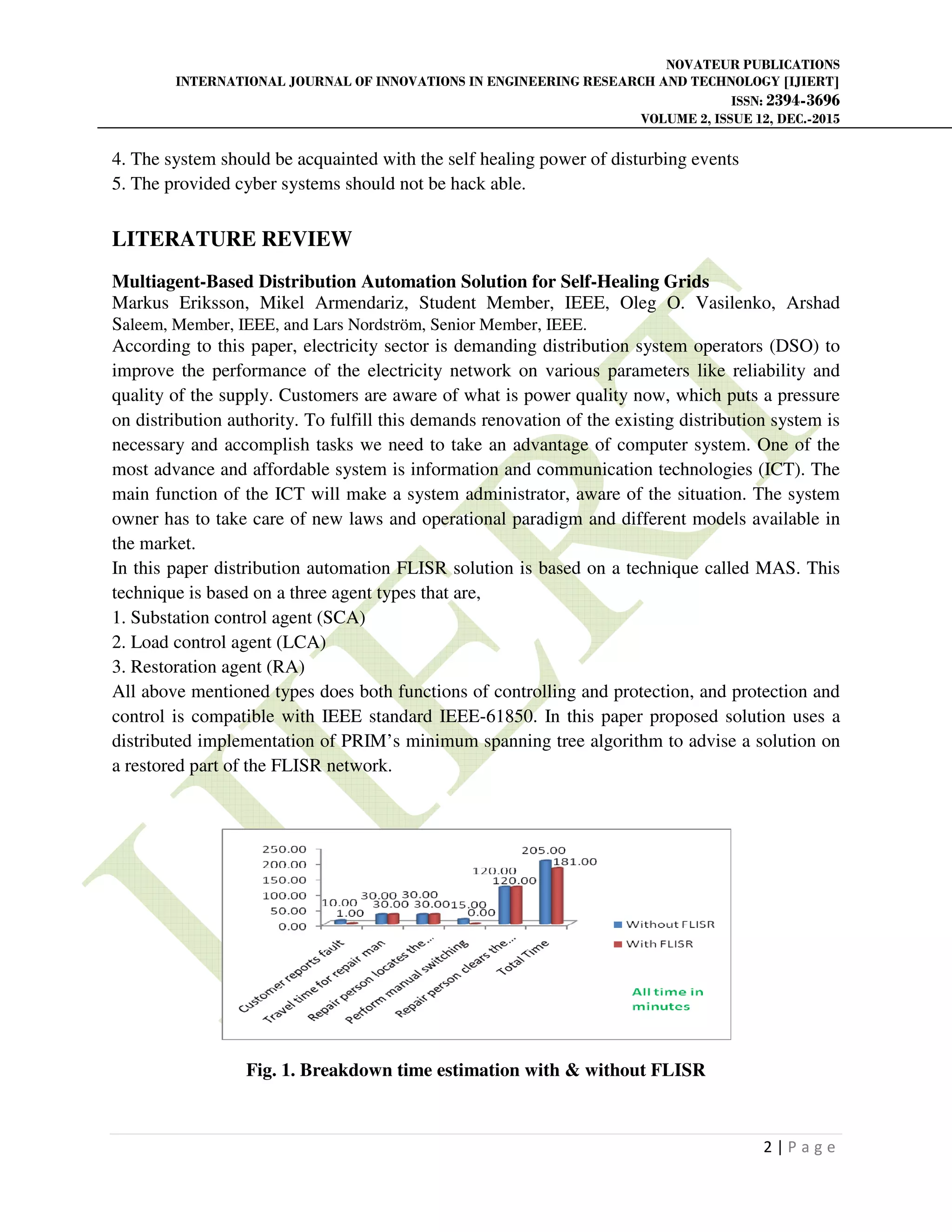 A REVIEW OF SELF HEALING SMART GRIDS USING THE MULTIAGENT SYSTEM | PDF | Power and Energy ...