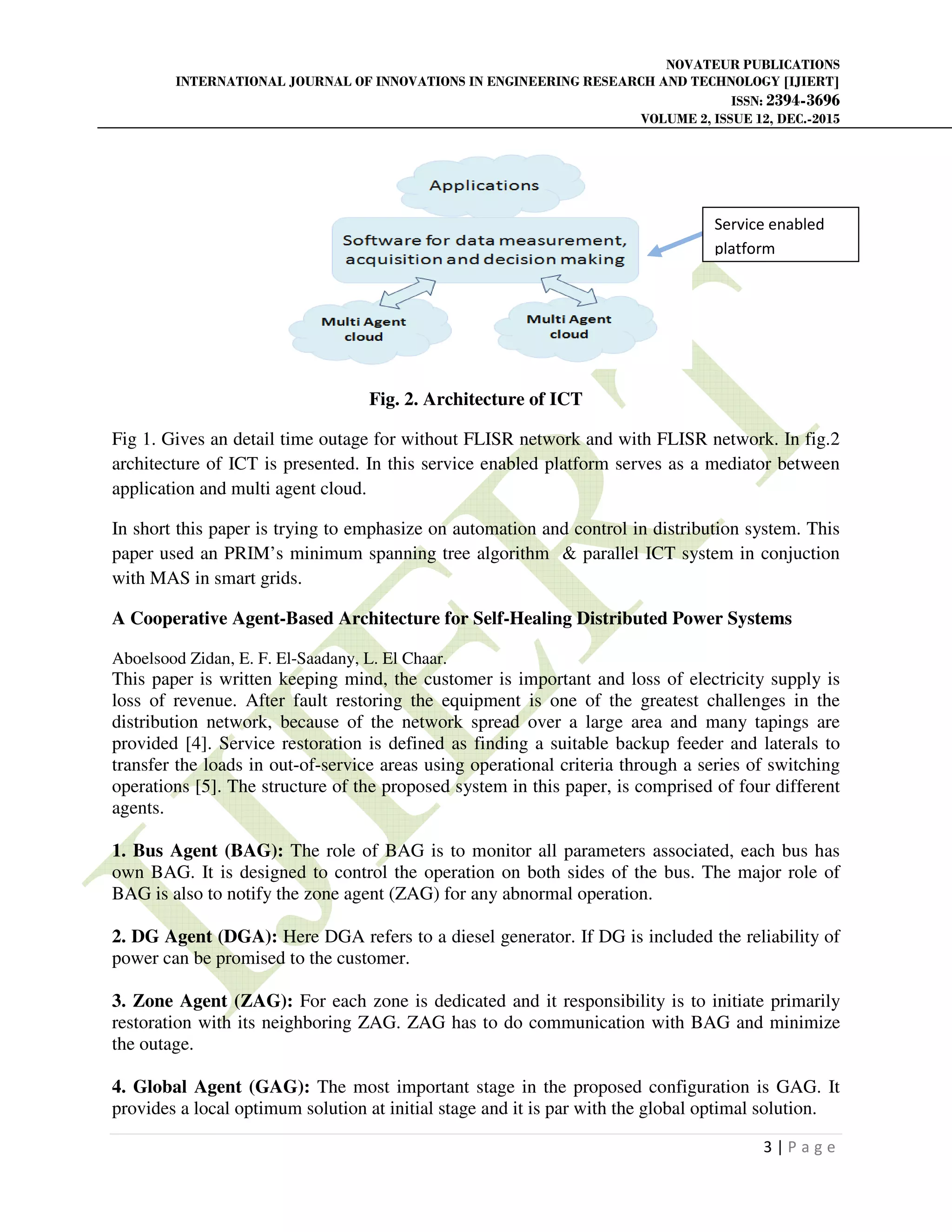 A REVIEW OF SELF HEALING SMART GRIDS USING THE MULTIAGENT SYSTEM | PDF | Power and Energy ...