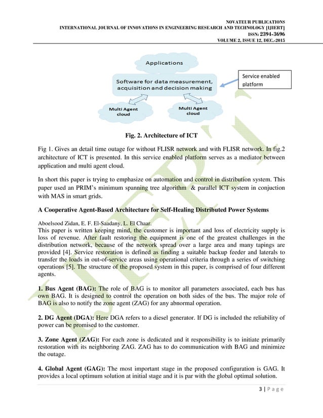 A REVIEW OF SELF HEALING SMART GRIDS USING THE MULTIAGENT SYSTEM | PDF ...