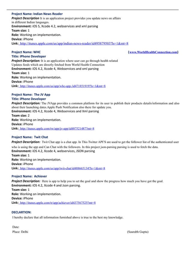 Saurabh_Gupta_Resume(iOS) | PDF