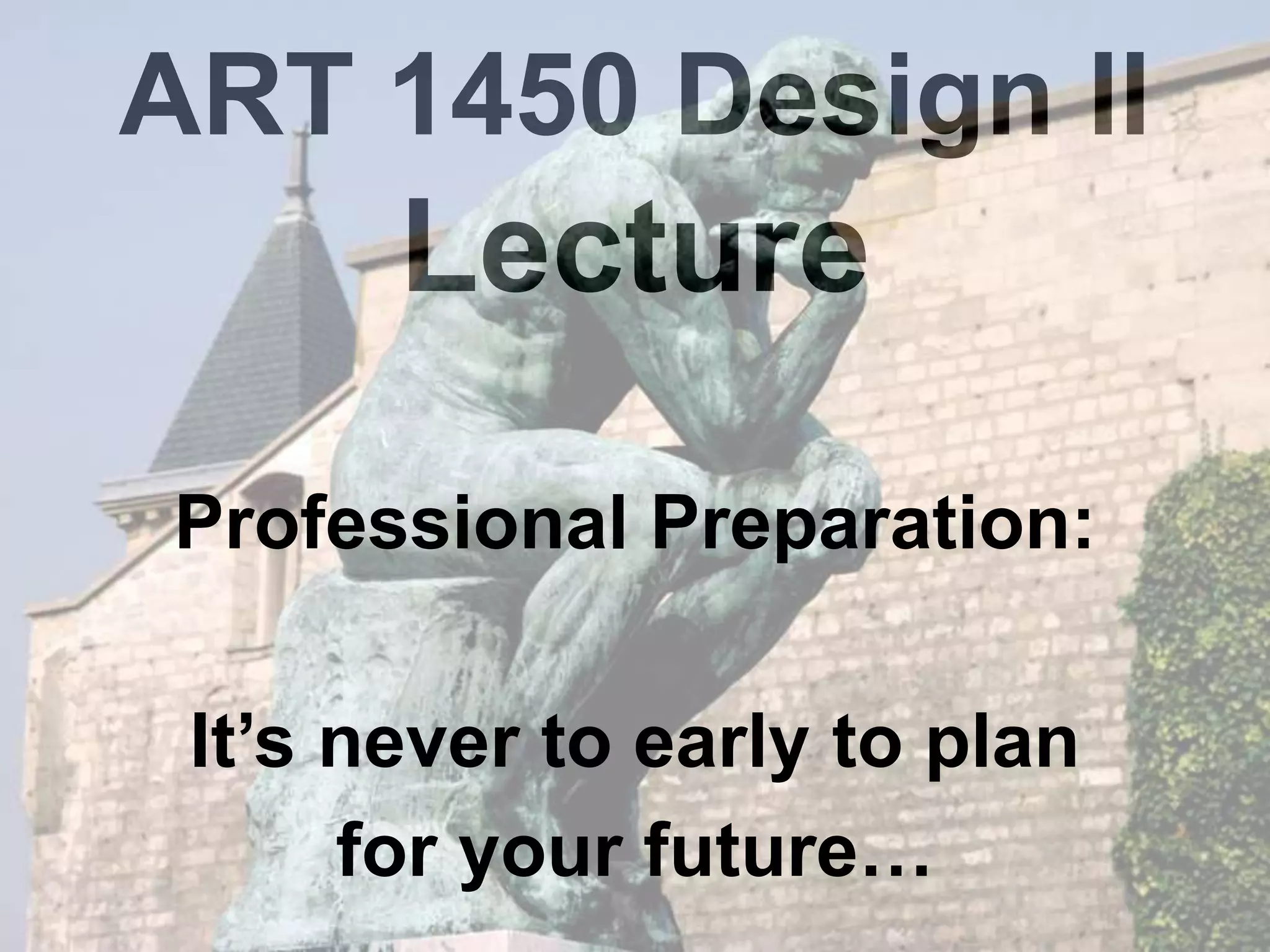 Professional Preparation for First Year Students | PPTX