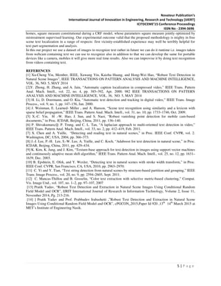 ROBUST TEXT DETECTION AND EXTRACTION IN NATURAL SCENE IMAGES USING CONDITIONAL RANDOM FIELD ...