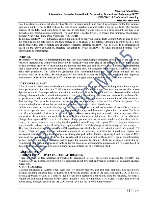 REAL-TIME CHANGE DATA CAPTURE USING STAGING TABLES AND DELTA VIEW GENERATION FOR INCREMENTAL ...