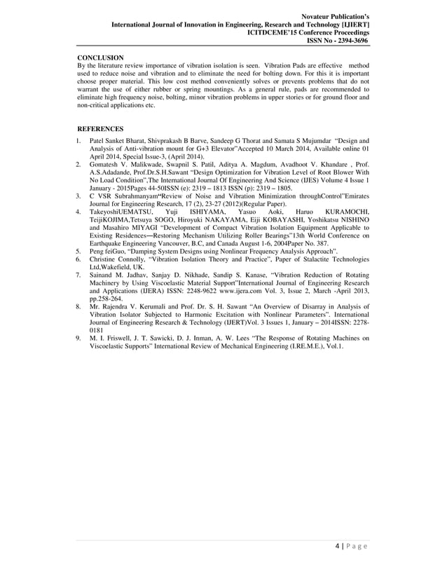 Vibration Level Optimization Of Lathe Machine By Considering Nonlinearities In Vibration Pad An