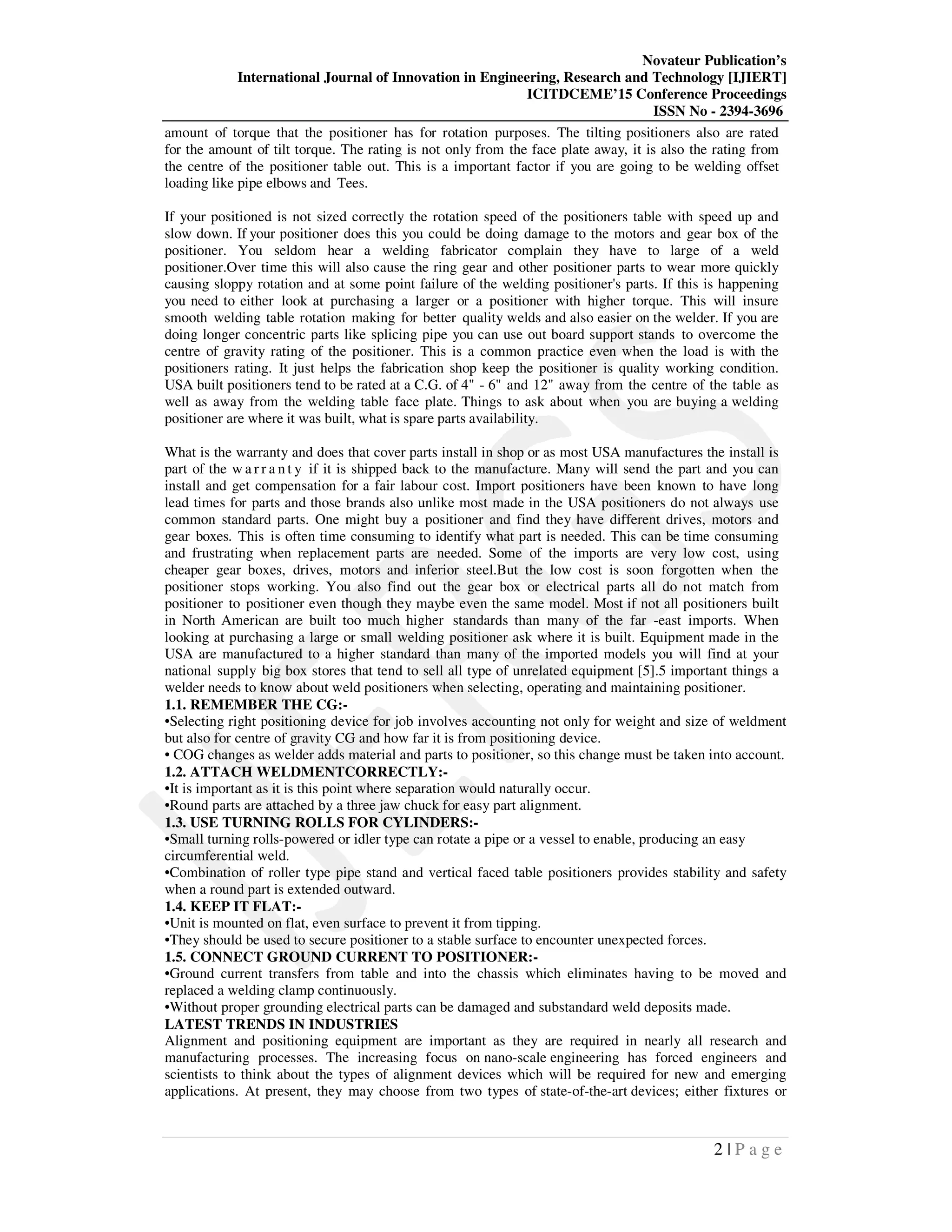 DESIGN OF WELDING FIXTURES AND POSITIONERS | PDF
