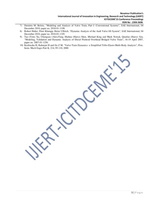 REVIEW ON CRITICAL SPEED IMPROVEMENT IN SINGLE CYLINDER ENGINE VALVE ...