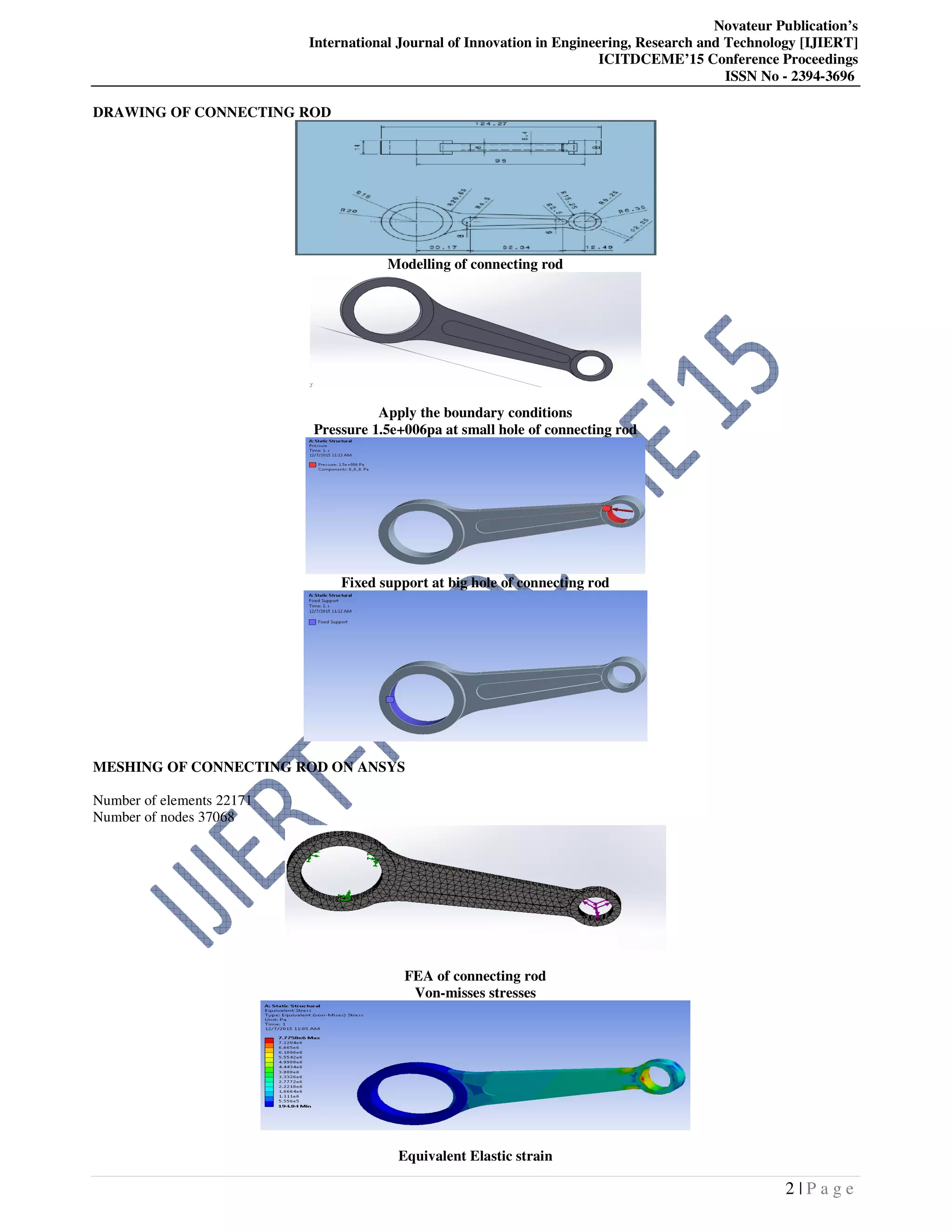 FINITE ELEMENT ANALYSIS OF CONNECTING ROD OF MG-ALLOY | PDF