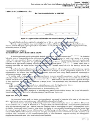 COMPARATIVE ANALYSIS OF CONVENTIONAL LEAF SPRING AND COMPOSITE LEAF | PDF