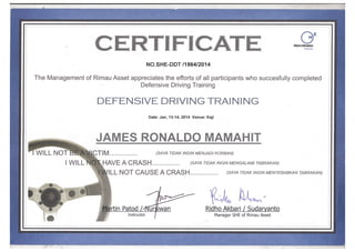 James R Mamahit Certification | PDF