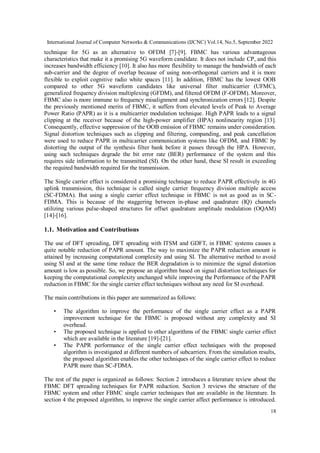 PERFORMANCE IMPROVEMENT FOR THE SINGLE CARRIER IN FBMC SYSTEMS BY PAPR ...