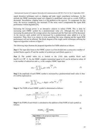 Performance Improvement for the Single Carrier in FBMC Systems by PAPR Reduction | PDF