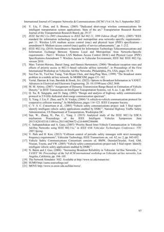 CONTROLLING ADAPTIVE CONTENTION WINDOW TO IMPROVE SAFE MESSAGE RECEIVED RATE IN VANET | PDF ...