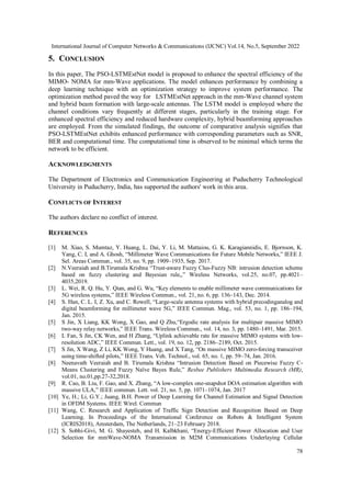 Particle Swarm Optimization–Long Short-Term Memory based Channel Estimation with Hybrid Beam ...