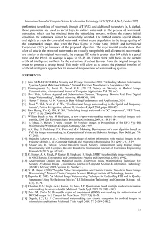 Robust Watermarking Method for Secure Transmission of Medical Images in EHR Systems | PDF
