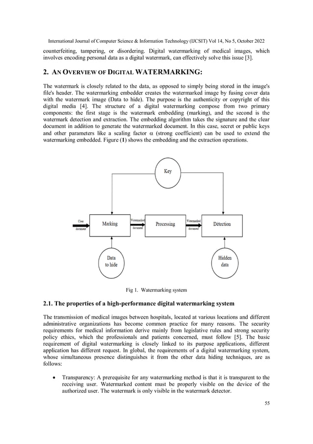 Robust Watermarking Method for Secure Transmission of Medical Images in EHR Systems | PDF