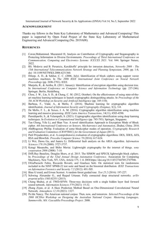 ENCRYPTION MODES IDENTIFICATION OF BLOCK CIPHERS BASED ON MACHINE LEARNING | PDF
