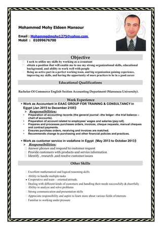 mohammed mohy cv1docx | PDF