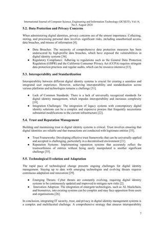 Securing Digital Identities: The Synergy of Information Technology Security, Trust, and Privacy ...