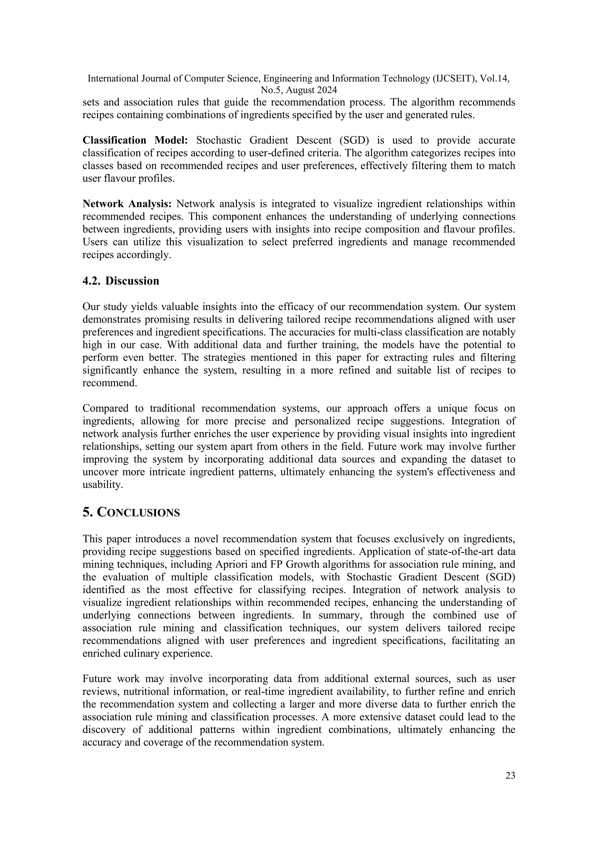 Enhancing Personalized Recipe Recommendation through Multi-Class Classification | PDF