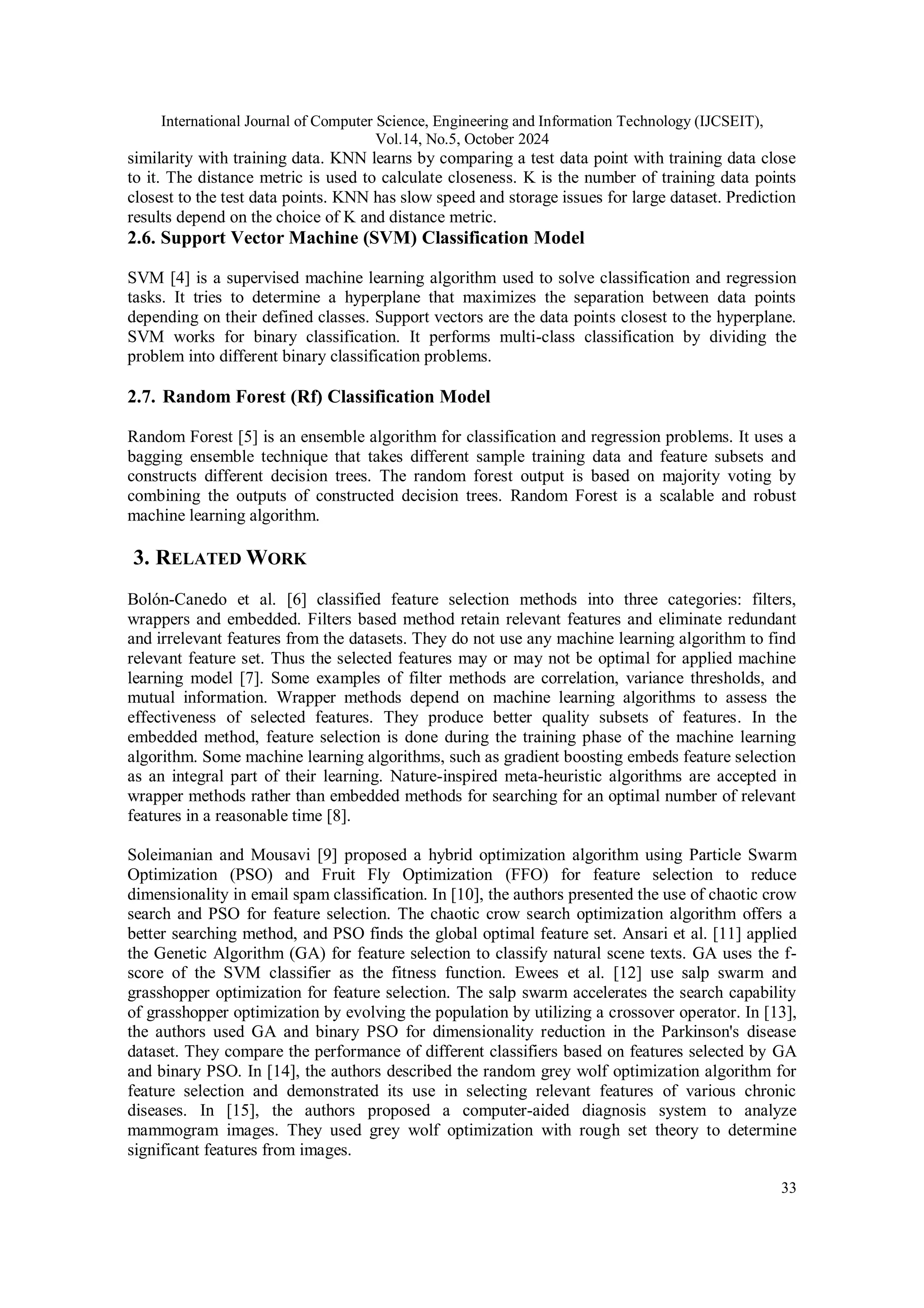 Modified Sand Cat Swarm Optimization (MSCSO) Based Feature Selection ...