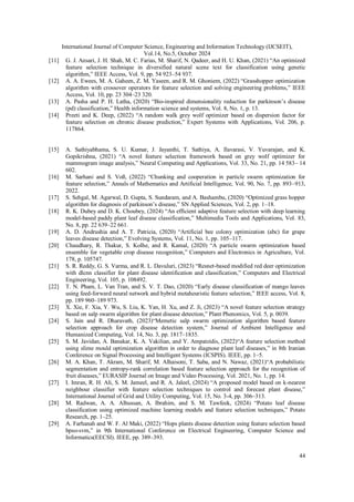 Modified Sand Cat Swarm Optimization (MSCSO) Based Feature Selection for Classification of ...