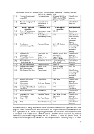Modified Sand Cat Swarm Optimization (MSCSO) Based Feature Selection for Classification of ...