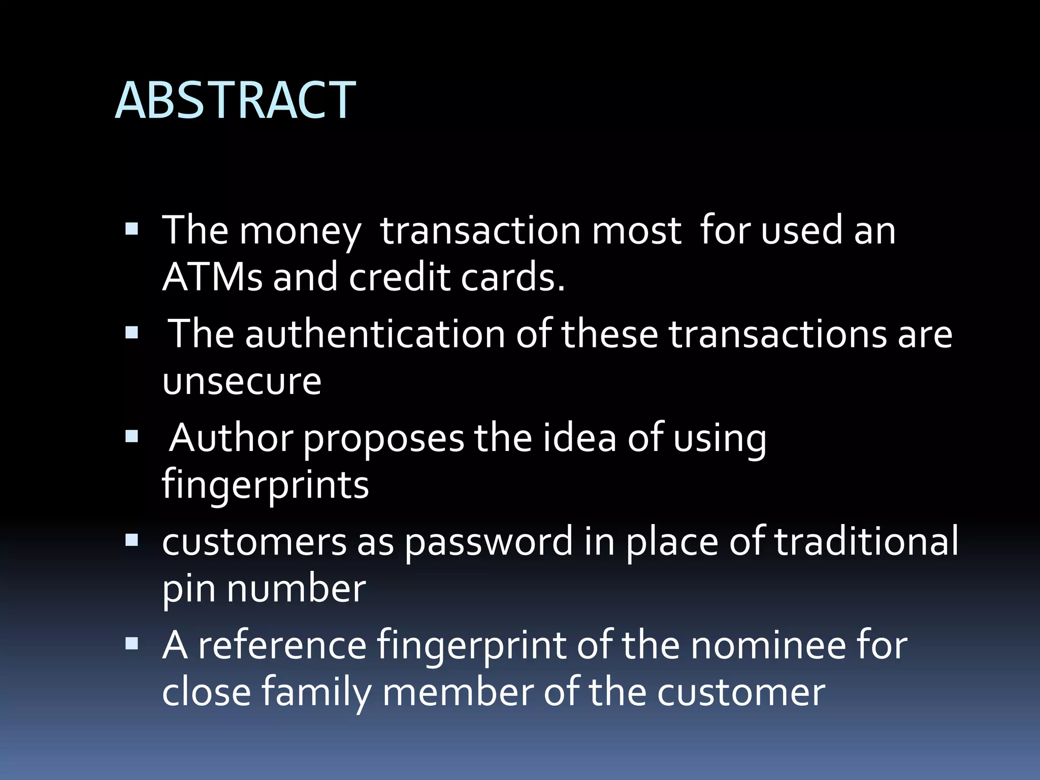 ATM BANKING SYSTEM | PPTX