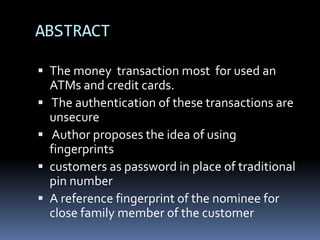 ATM BANKING SYSTEM | PPTX