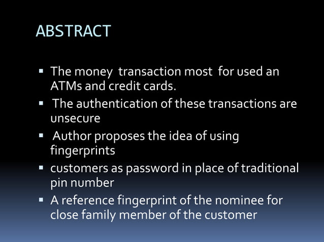 ATM BANKING SYSTEM | PPTX