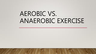 Aerobic Vs Anaerobic Exercise What Is The Difference
