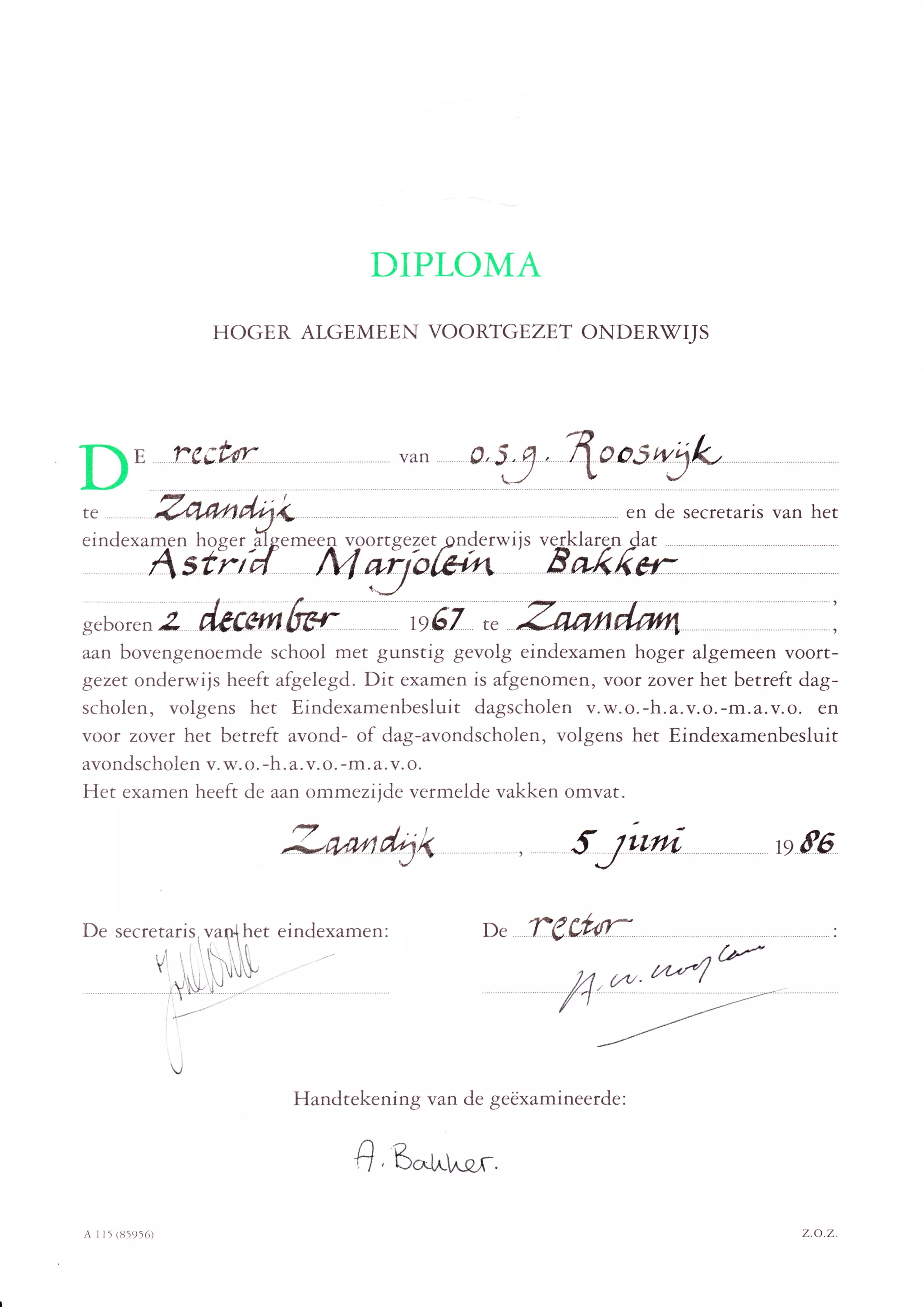 Diploma - HAVO | PDF