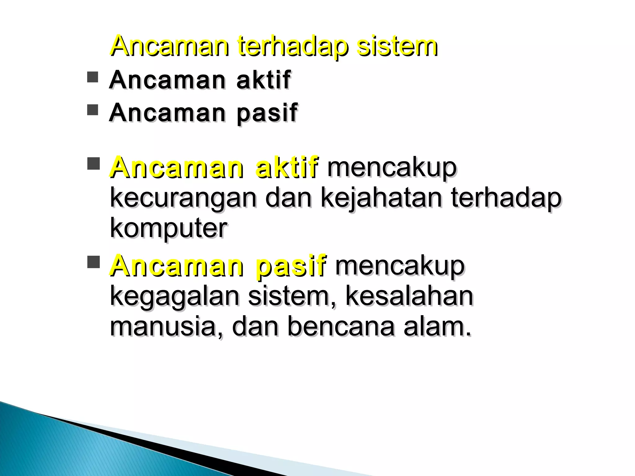 Etika dan Keamanan dalam Sistem Informasi | PPT