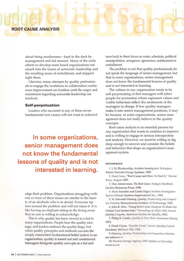 The Seven Deadly Sins of Quality Management Article | PDF