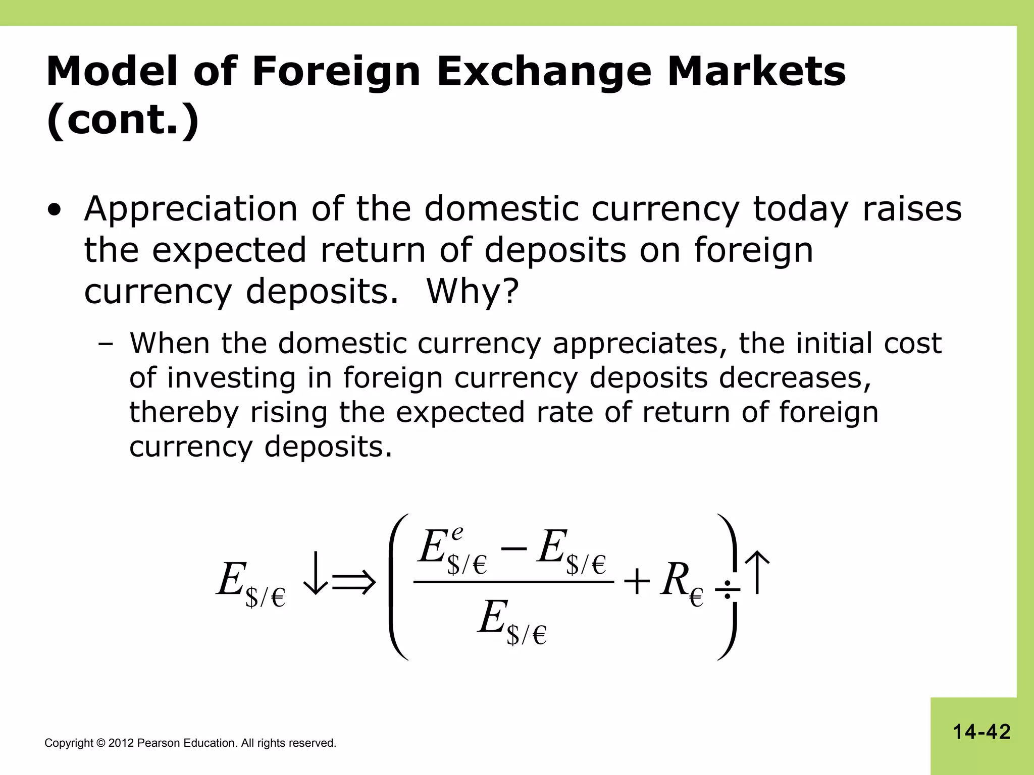 Exchange Rates and the Foreign Exchange Market: An Asset Approach | PPT