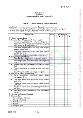 1457 sni 4110 2014.ikan beku | PDF