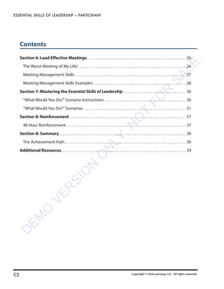 Leadership Essentials Series: Essential Skills of Leadership (Demo ...