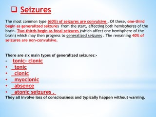 Epilepsy-Epidemiology,Signs and symptoms,Triggers,Seizures types,Causes ...