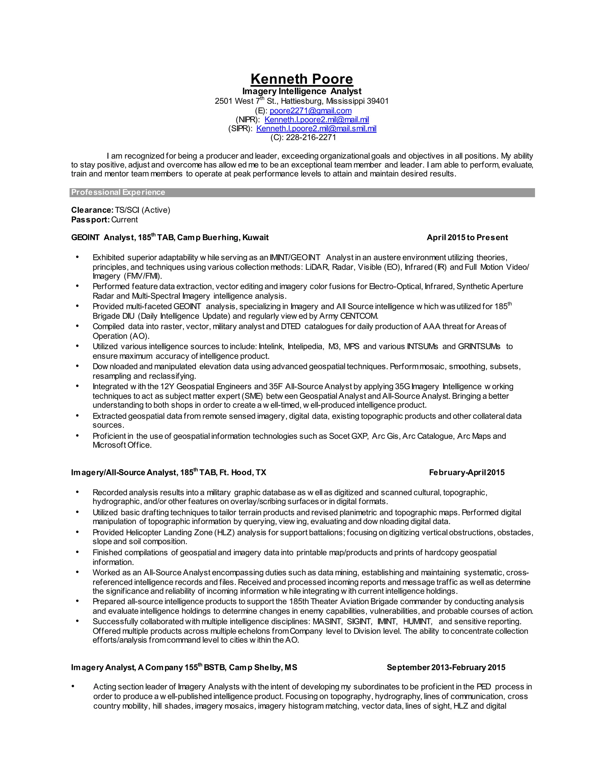 Kenneth Poore Resume | DOCX