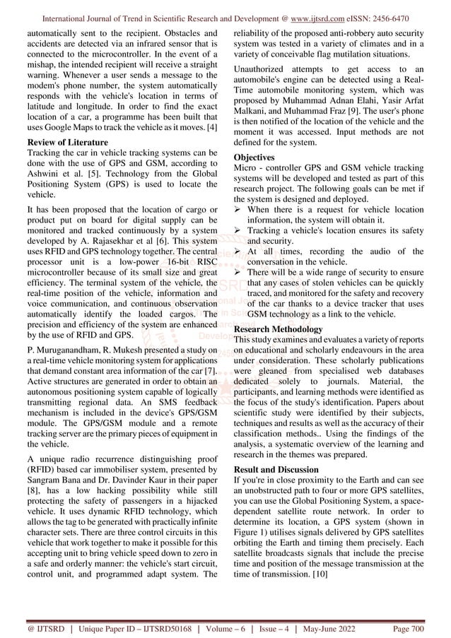Application of Micro Controller in Vehicle Monitoring and Security System | PDF