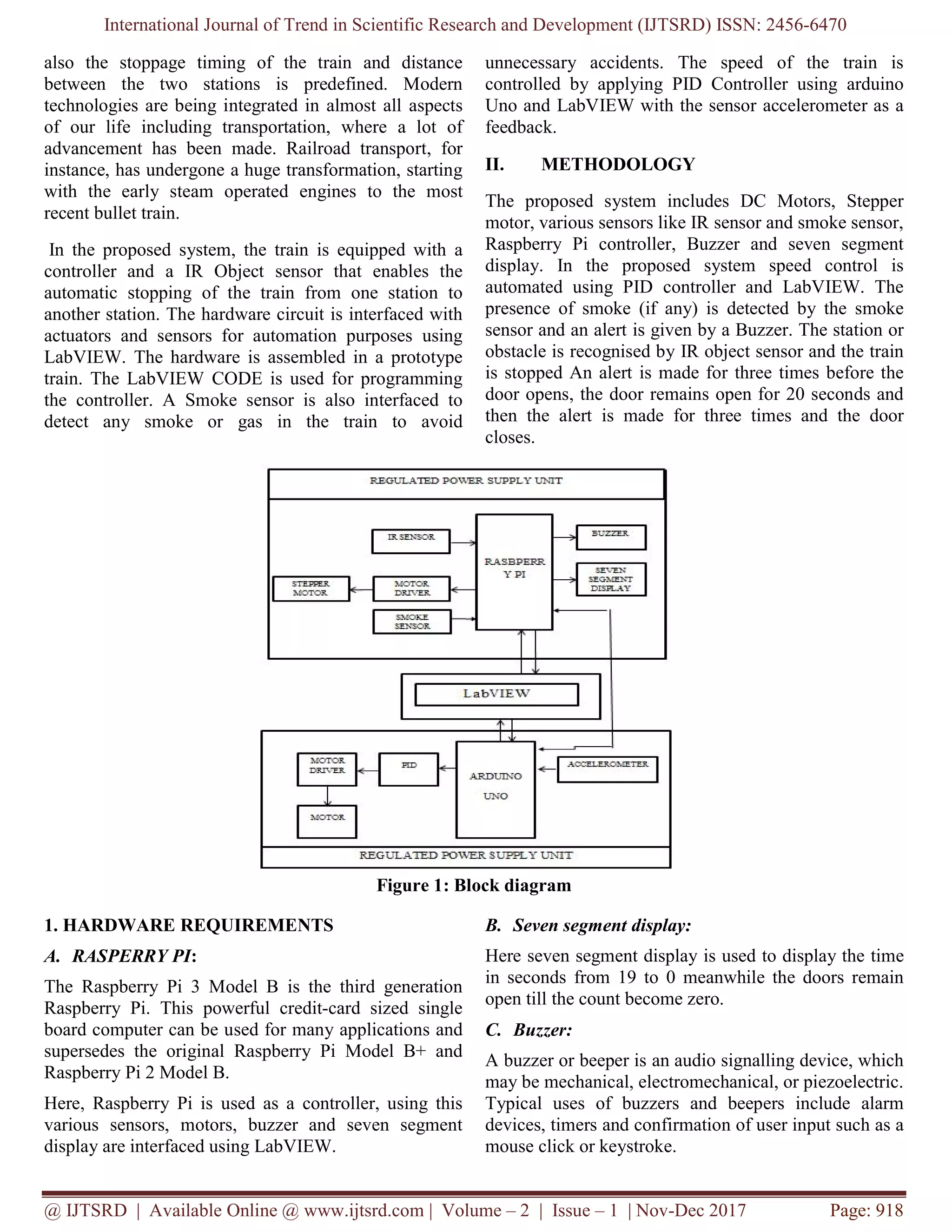 Driverless Metro Train Shuttle between the Stations using LabVIEW | PDF