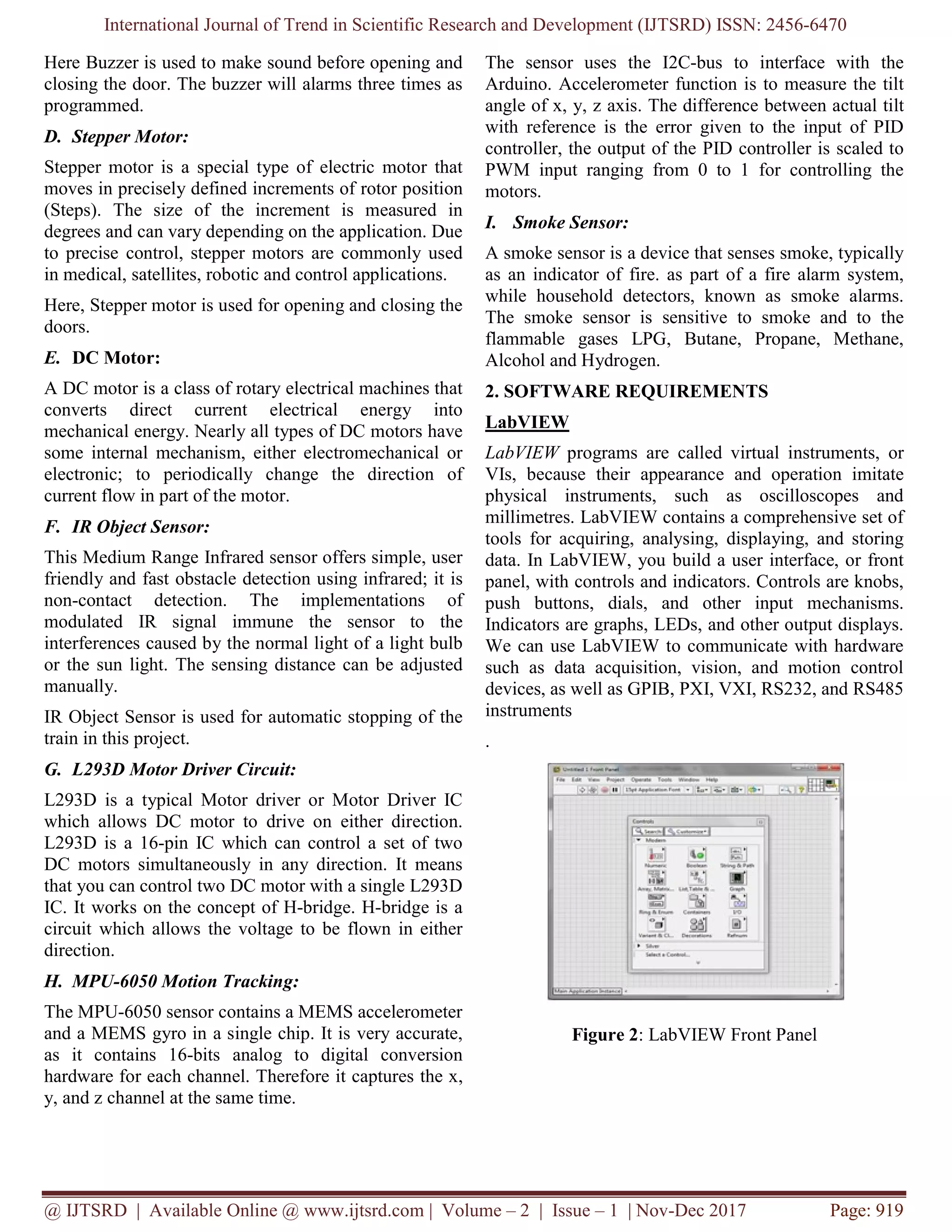 Driverless Metro Train Shuttle between the Stations using LabVIEW | PDF