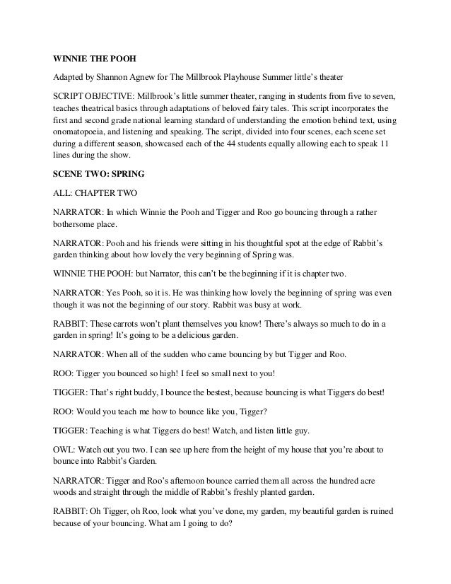 SHANNON AGNEW children's theater writing portfolio