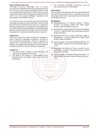 Effectiveness of Self Instructional Module SIM on Level of Knowledge Regarding Recent ...