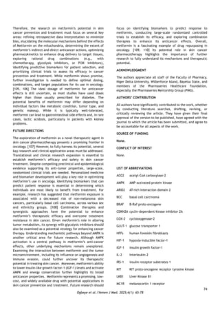 Metformin – A New Frontier in Skin Cancer Pharmacotherapy | PDF