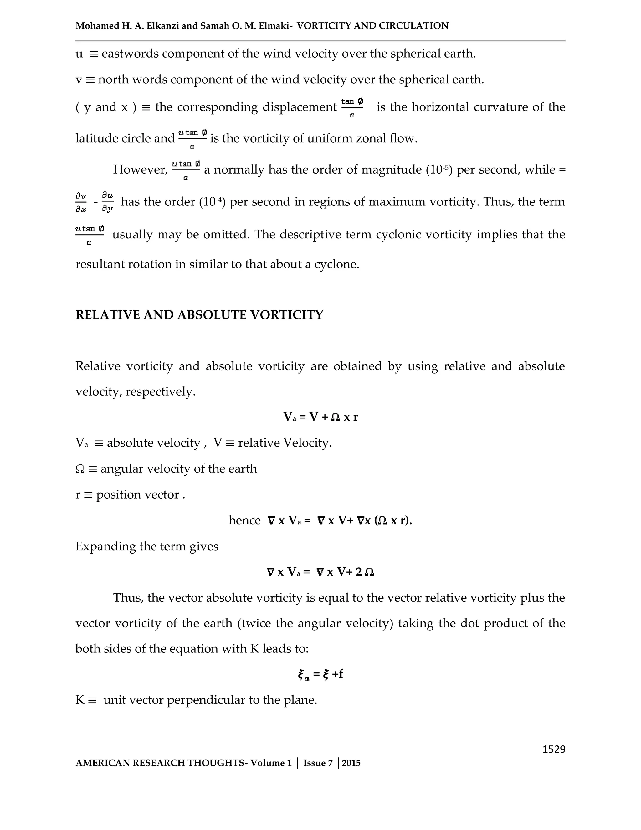 VORTICITY AND CIRCULATION | PDF