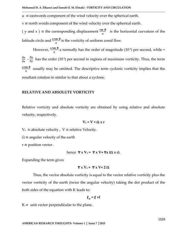 VORTICITY AND CIRCULATION | PDF | Geography | Science
