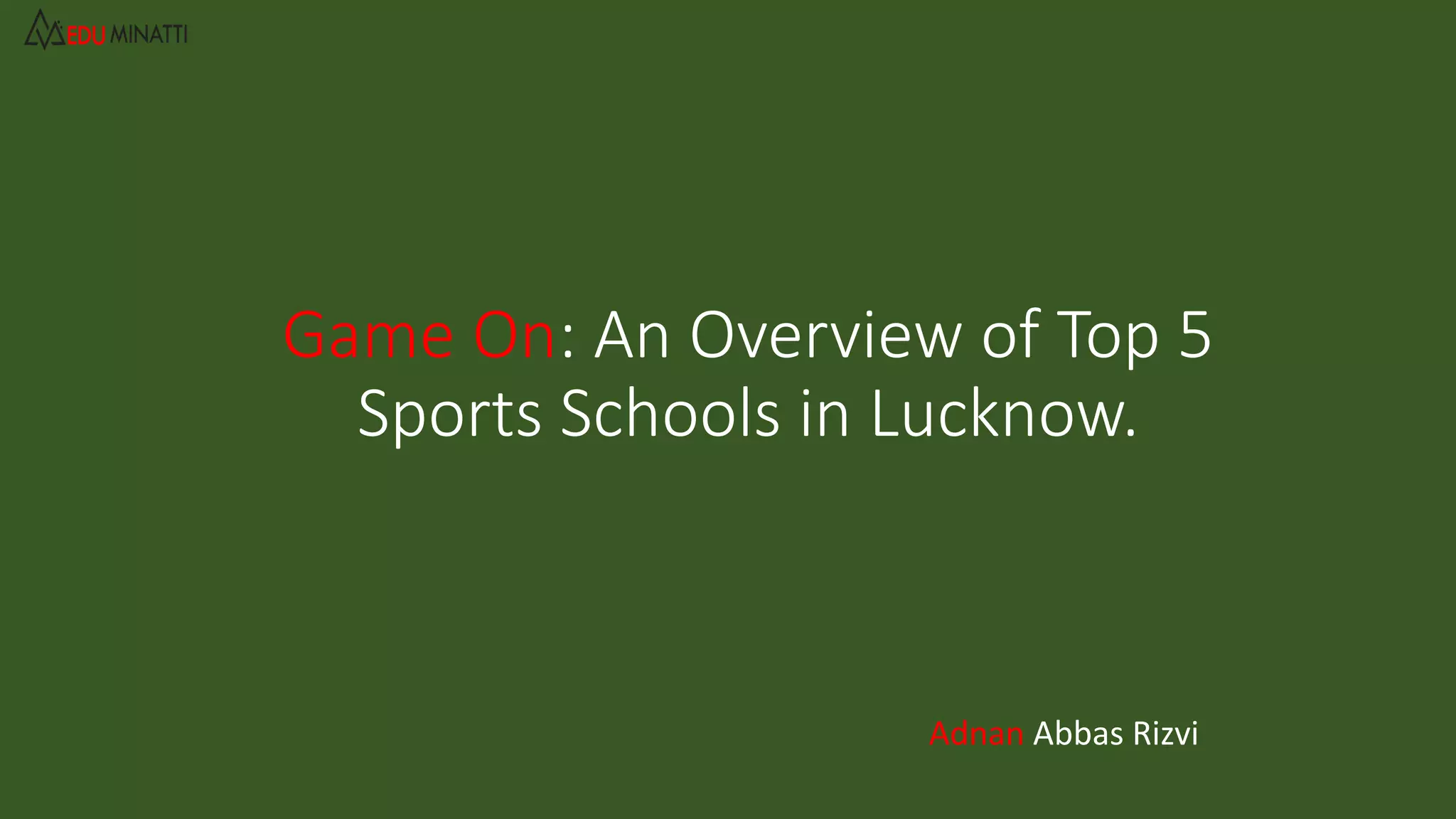 Sports Schools in Lucknow. | PDF
